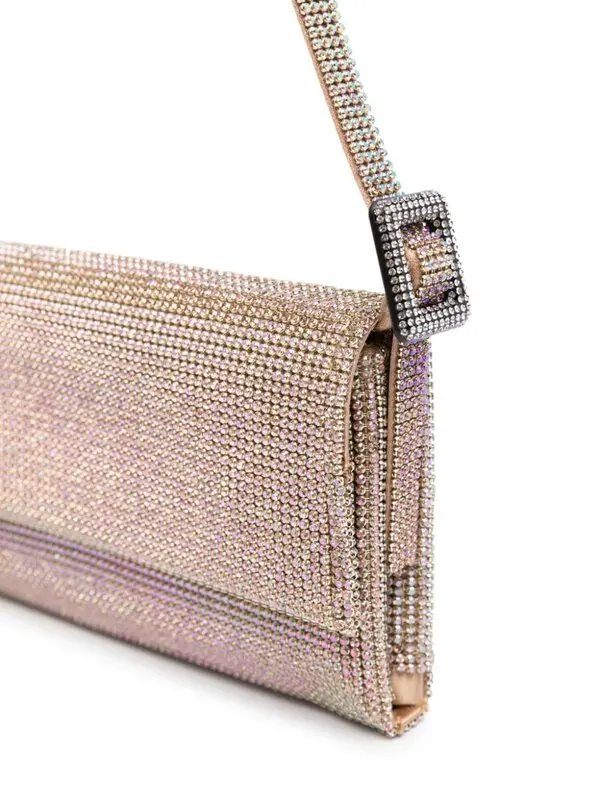 Benedetta Bruzziches Vittissima Rhinestone Shoulder Bag - Gold