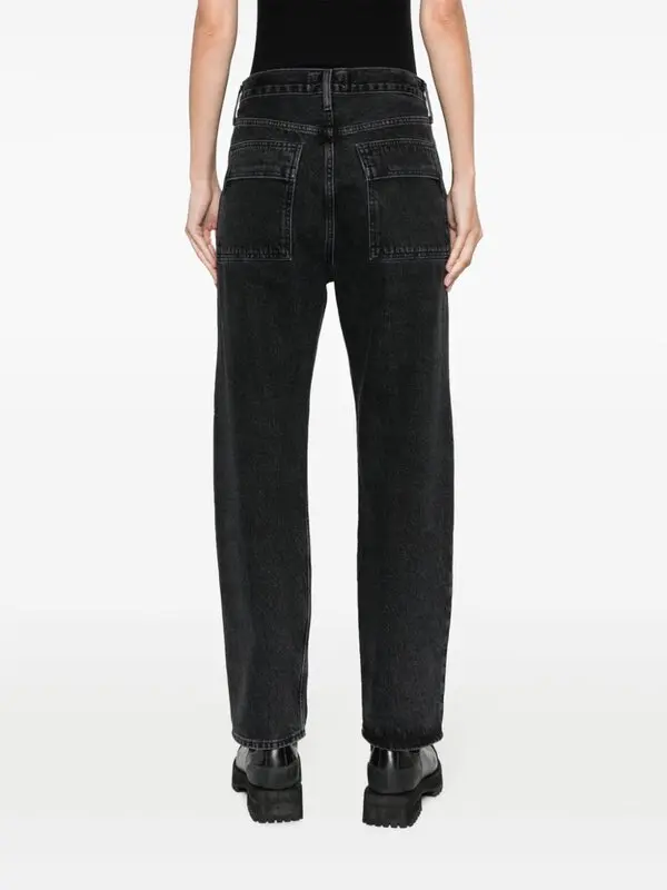 AGOLDE Cooper Cargo Straight Jeans - Black