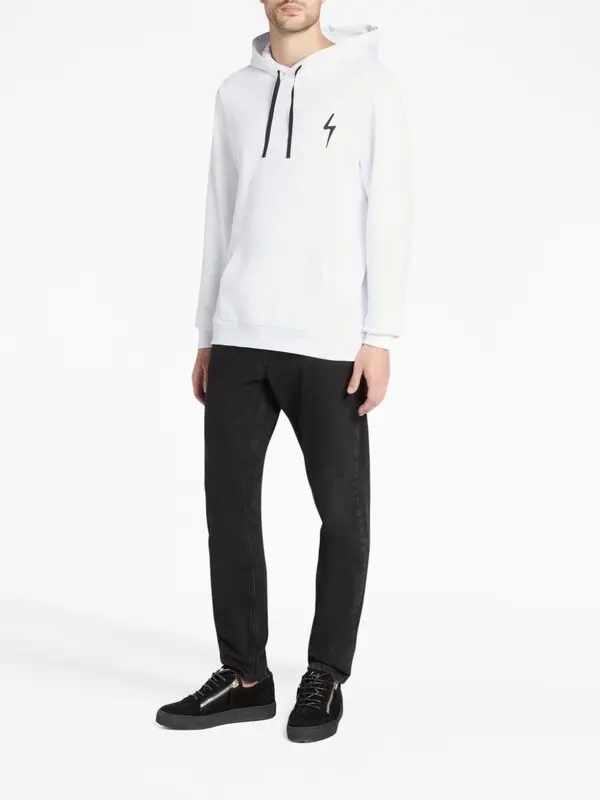 GIUSEPPE ZANOTTI Logo-embroidered Cotton Hoodie