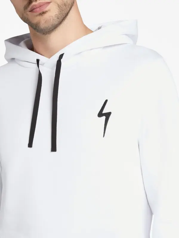 GIUSEPPE ZANOTTI Logo-embroidered Cotton Hoodie