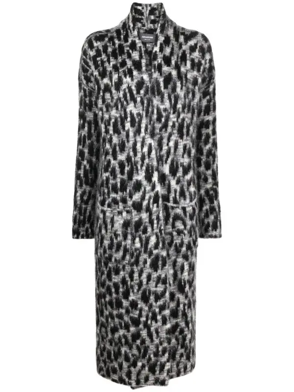 Zadig&Voltaire Leopard-print Cardigan Coat - Grey
