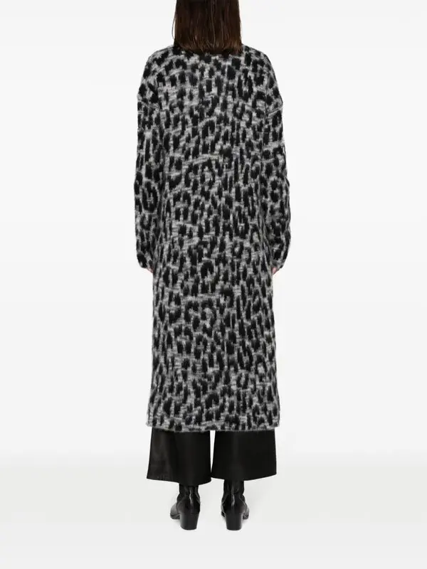 Zadig&Voltaire Leopard-print Cardigan Coat - Grey