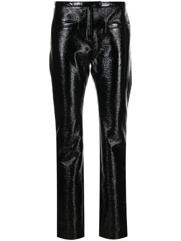 COURREGES Tube Vinyl Trousers - Black