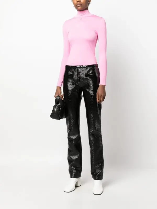 COURREGES Tube Vinyl Trousers - Black