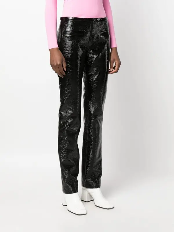 COURREGES Tube Vinyl Trousers - Black