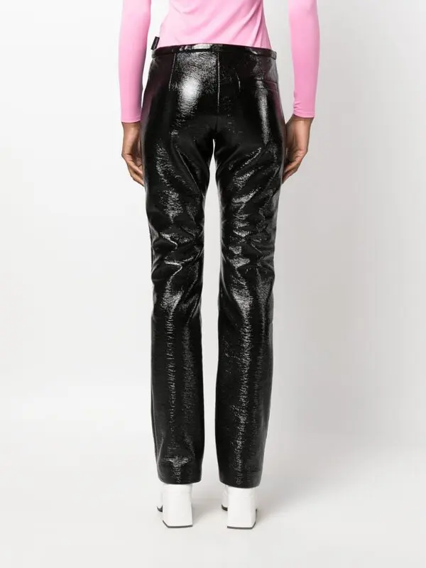 COURREGES Tube Vinyl Trousers - Black