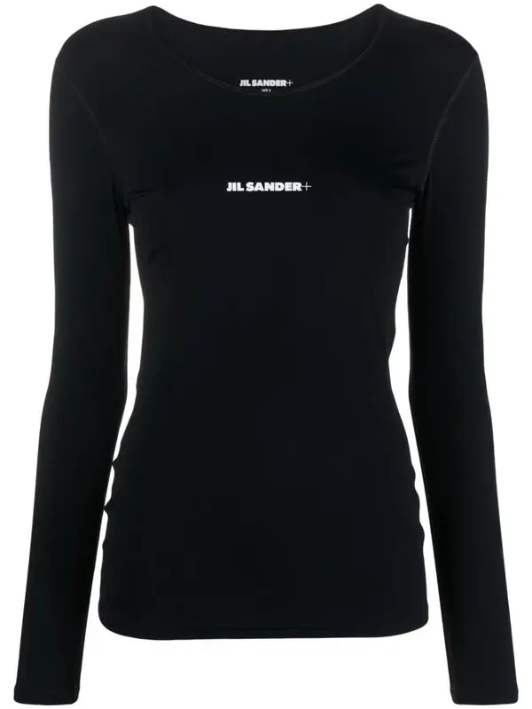 JIL SANDER Logo-print Jersey T-shirt - Black