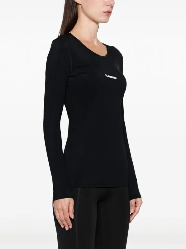 JIL SANDER Logo-print Jersey T-shirt - Black