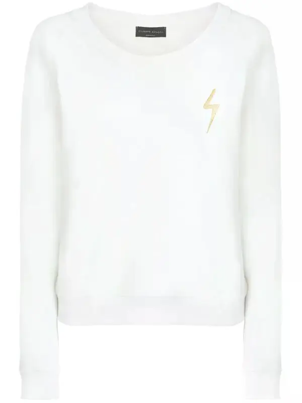 GIUSEPPE ZANOTTI Hanane Bolt-embroidered Sweatshirt - White