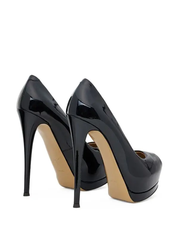 GIUSEPPE ZANOTTI 130mm Sharon Peep Toe Pumps - Black