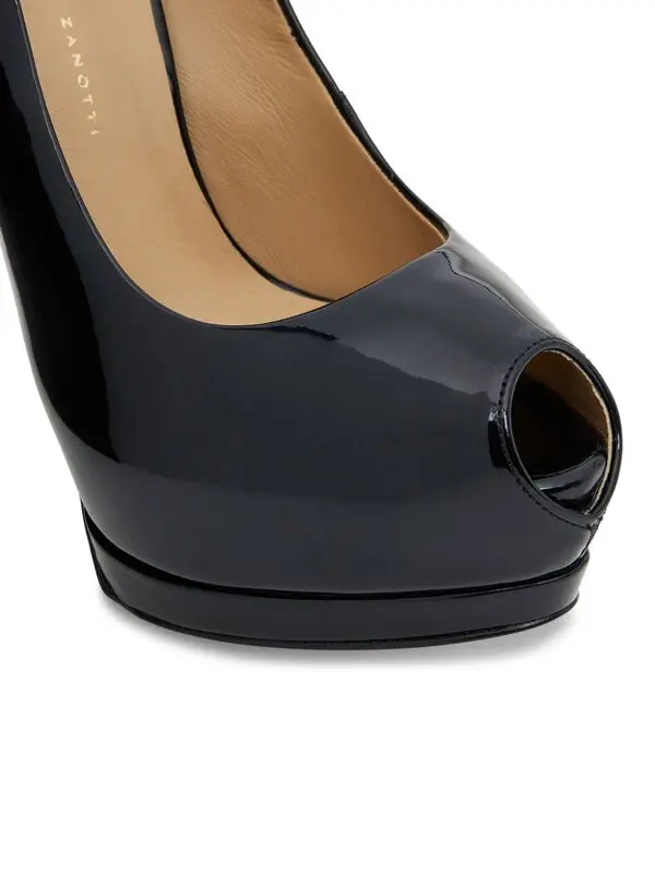GIUSEPPE ZANOTTI 130mm Sharon Peep Toe Pumps - Black