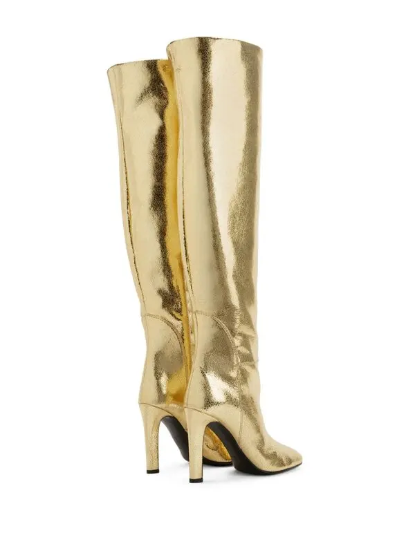 GIUSEPPE ZANOTTI 105mm Hattie Knee-high Boots - Gold