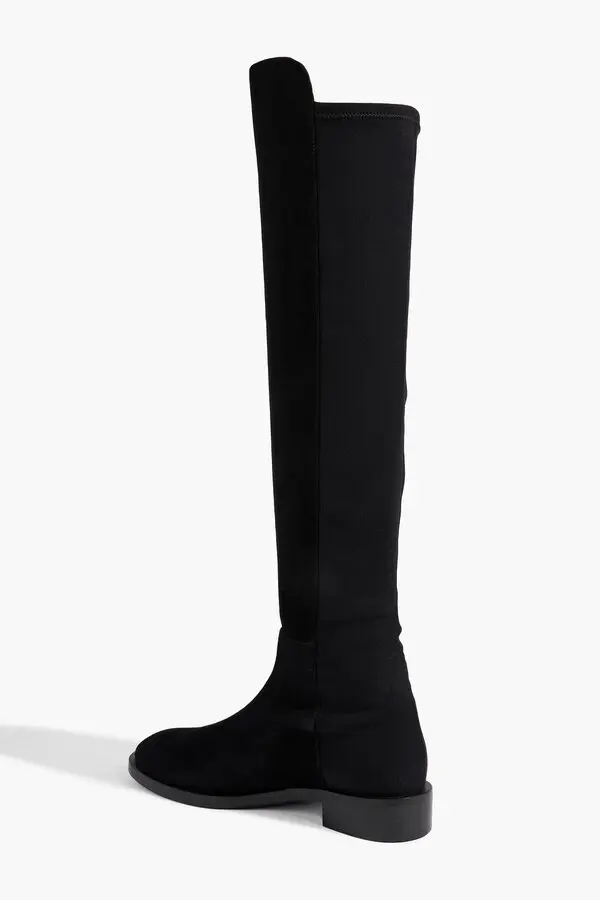 STUART WEITZMAN Keelan Microstretch And Suede Over-the-knee Boots - Black
