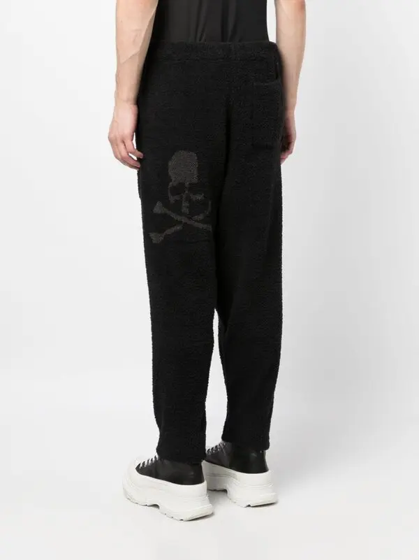 MASTERMIND WORLD Logo-print Fleece-texture Track Pants