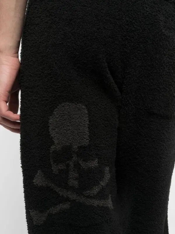 MASTERMIND WORLD Logo-print Fleece-texture Track Pants