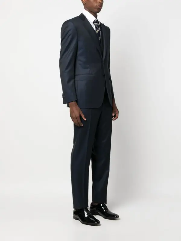 Canali Single-breasted Wool Suit - Blue
