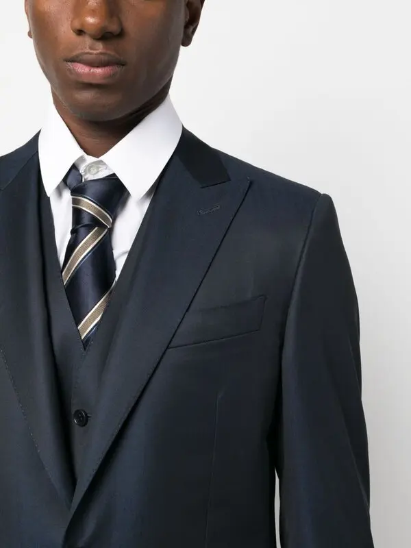 Canali Single-breasted Wool Suit - Blue