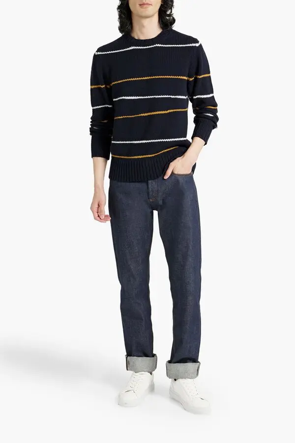 Officine Générale Marco Striped Woolblend Sweater