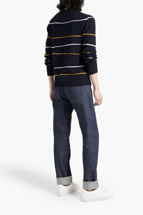 Officine Générale Marco Striped Woolblend Sweater