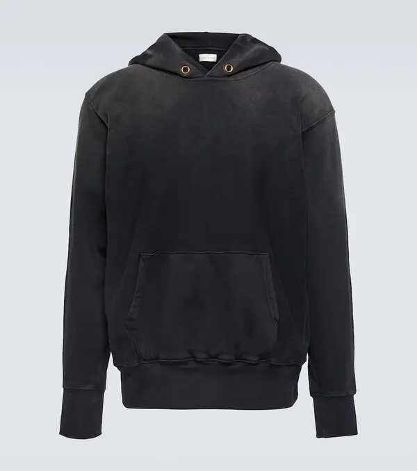 LES TIEN Cotton Jersey Hoodie - Black