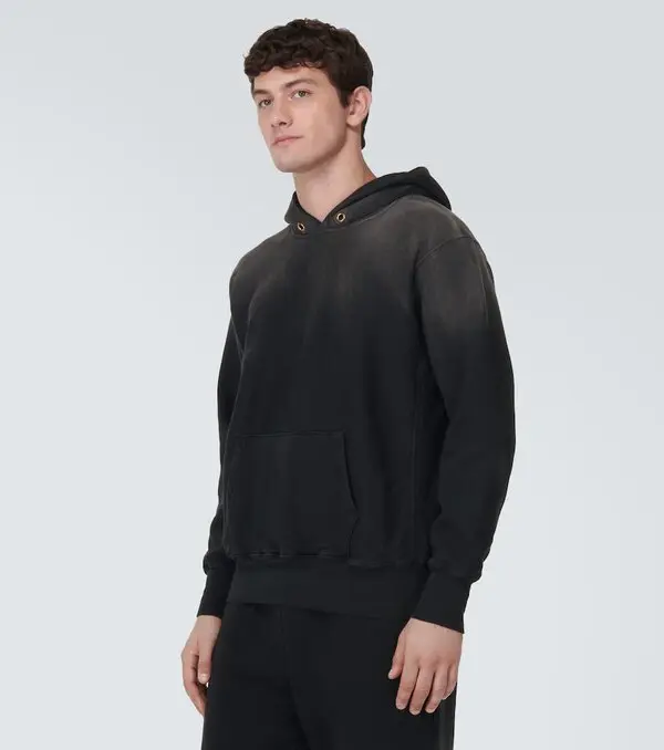 LES TIEN Cotton Jersey Hoodie - Black