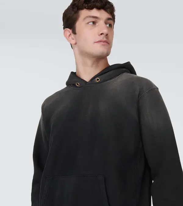 LES TIEN Cotton Jersey Hoodie - Black