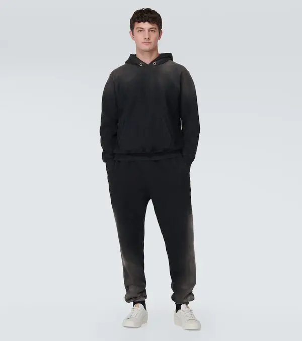 LES TIEN Cotton Jersey Hoodie - Black