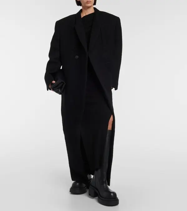 Rick Owens Oversized Virgin Wool Coat