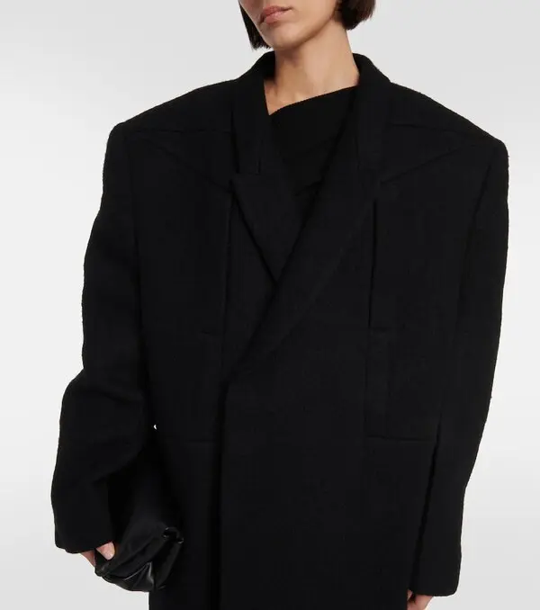 Rick Owens Oversized Virgin Wool Coat