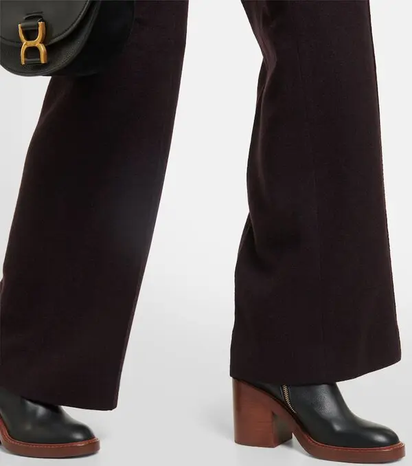 Chloé Wool And Cashmere Straight-leg Pants
