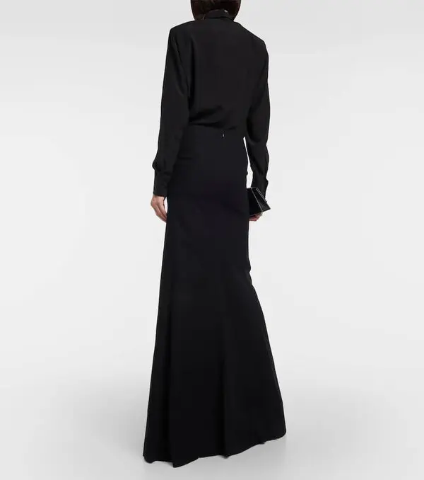 ANN DEMEULEMEESTER Virgin Wool Maxi Skirt