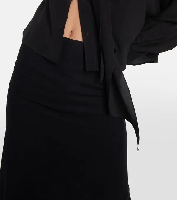 ANN DEMEULEMEESTER Virgin Wool Maxi Skirt