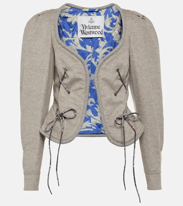 VIVIENNE WESTWOOD Gexi Spencer Wool-blend Jacket - Beige