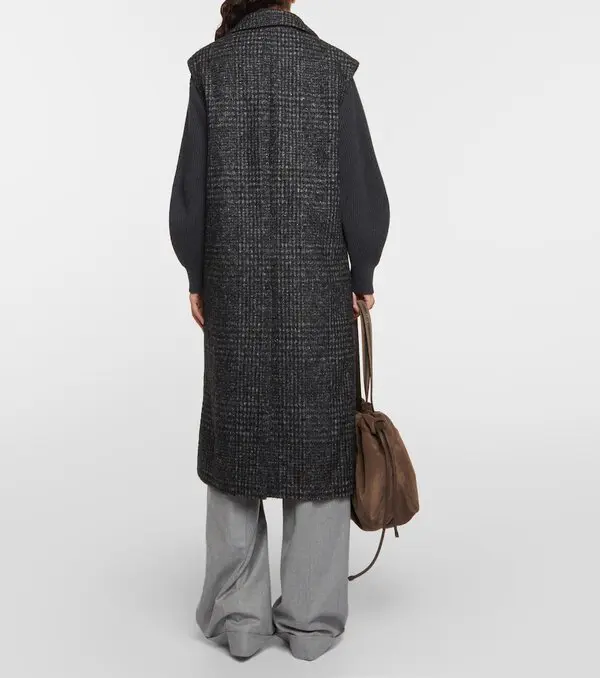 Brunello Cucinelli Checked Wool-blend Coat