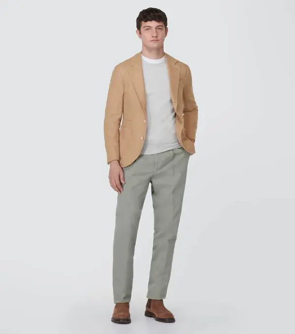 Brunello Cucinelli Wool, Cashmere, And Silk Twill Blazer