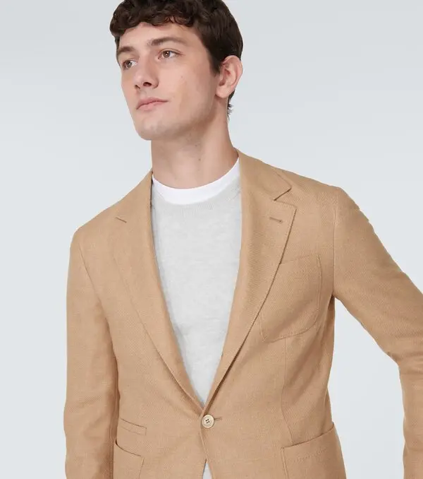 Brunello Cucinelli Wool, Cashmere, And Silk Twill Blazer