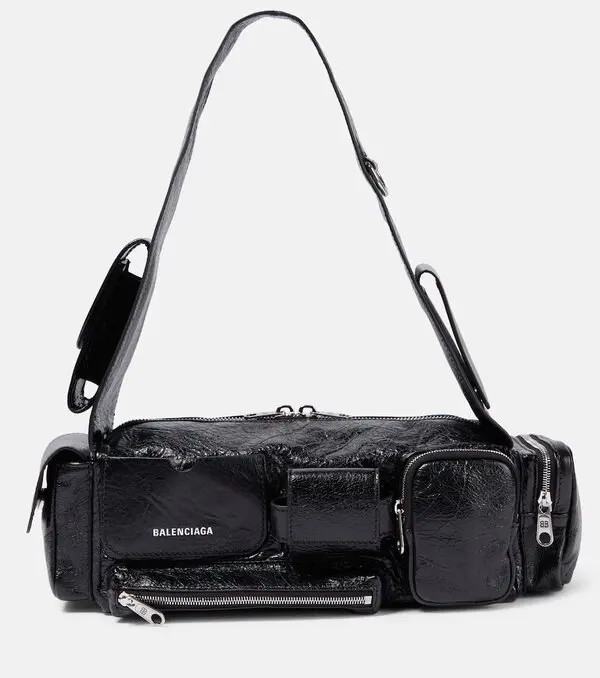 Balenciaga Superbusy Xs Leather Shoulder Bag - Black | Editorialist