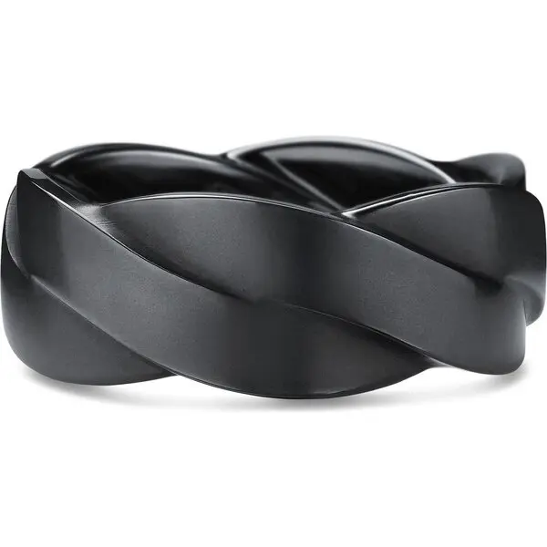 David Yurman Helios™ Band Ring - Black Titanium
