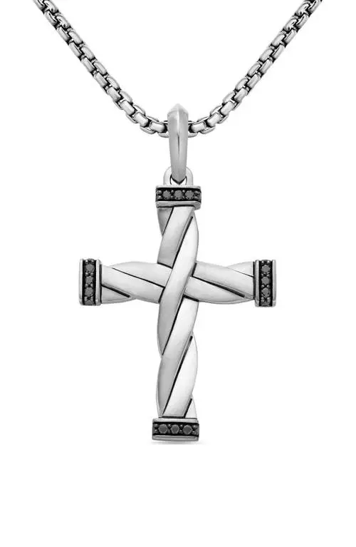 David Yurman Helios Cross Pendant - Sterling Silver/diamond