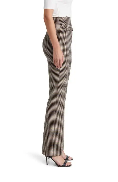 BOSS Tubeka Check Print Straight Leg Trousers