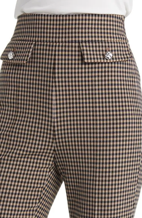BOSS Tubeka Check Print Straight Leg Trousers