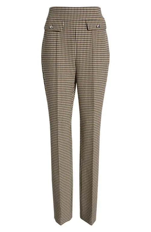 BOSS Tubeka Check Print Straight Leg Trousers