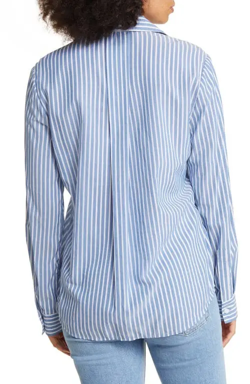 BEACHLUNCHLOUNGE Stripe Cotton & Modal Button-up Shirt - Ocean Air