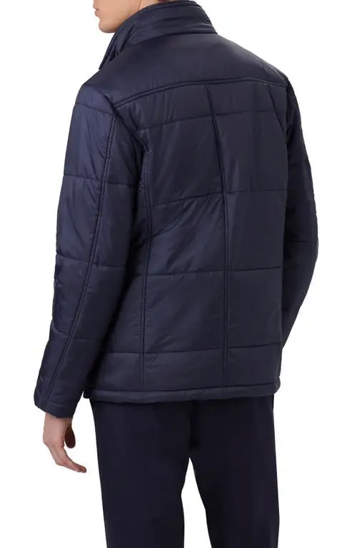 Bugatchi Water Repellent Quilted Jacket - Navy