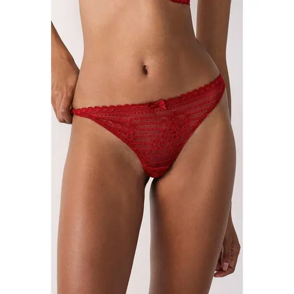 ETAM Panama Lace Thong - Cardinal