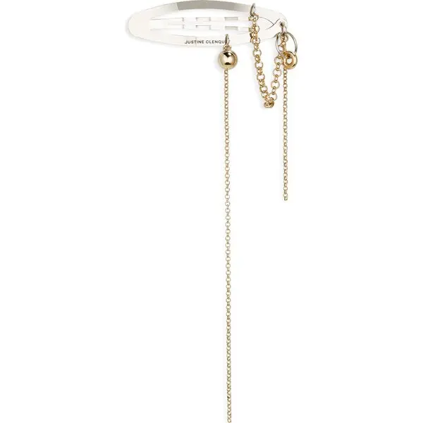 JUSTINE CLENQUET Rachel Chain Hair Clip - Palladium