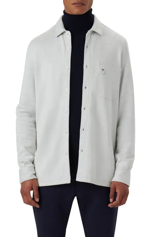 Bugatchi Cotton Blend Shirt Jacket - Chalk