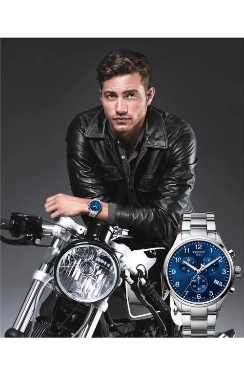 TISSOT Chrono Xl Collection Chronograph Bracelet Watch - Silver/blue/silver