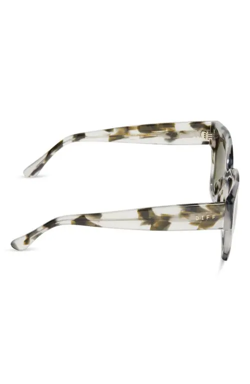 Diff Eyewear Olive Brown Square Sunglasses DIFF Bella Designer Oversized Square Sunglasses for Women  main image 4