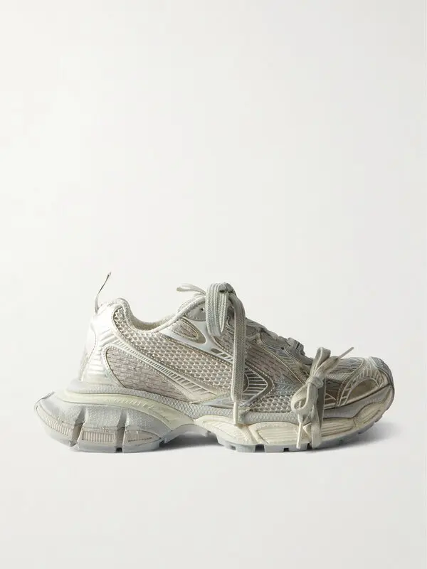 Balenciaga 3xl Mesh And Rubber Sneakers - Neutrals